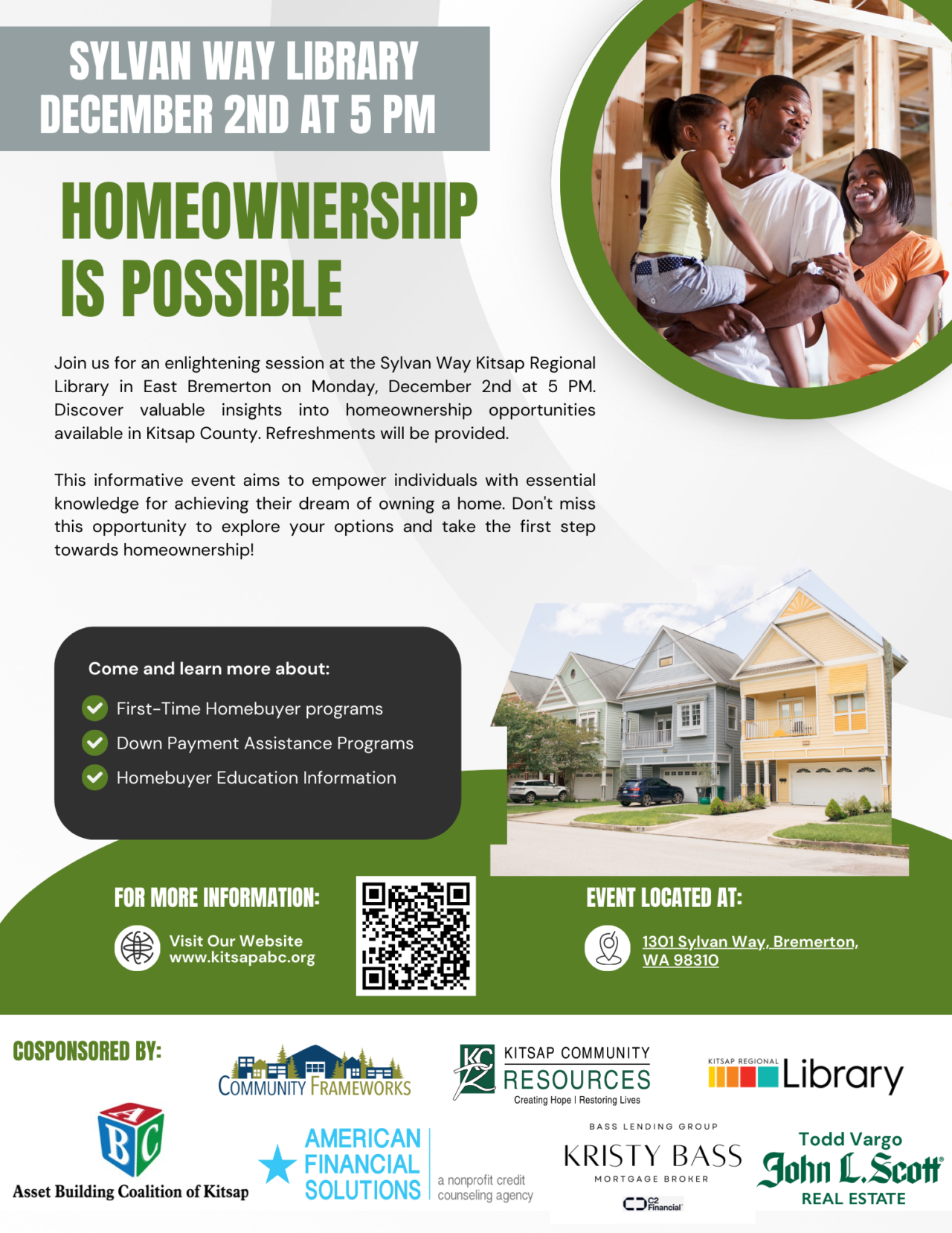 Homeowner Info Session (Sylvan Way Library) - KCR